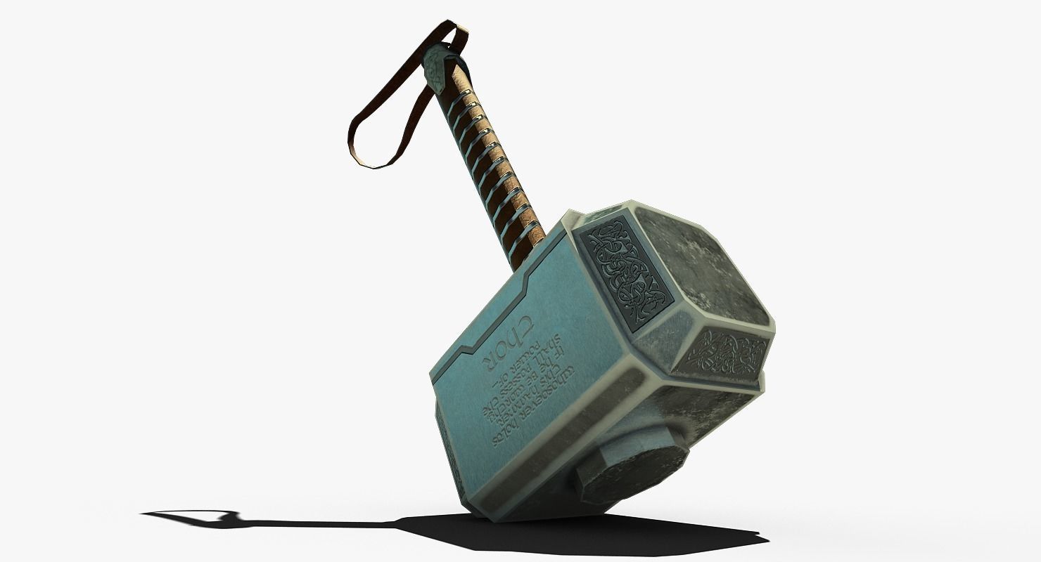 3D model Thor Hammer LOW POLY VR / AR / low-poly | CGTrader