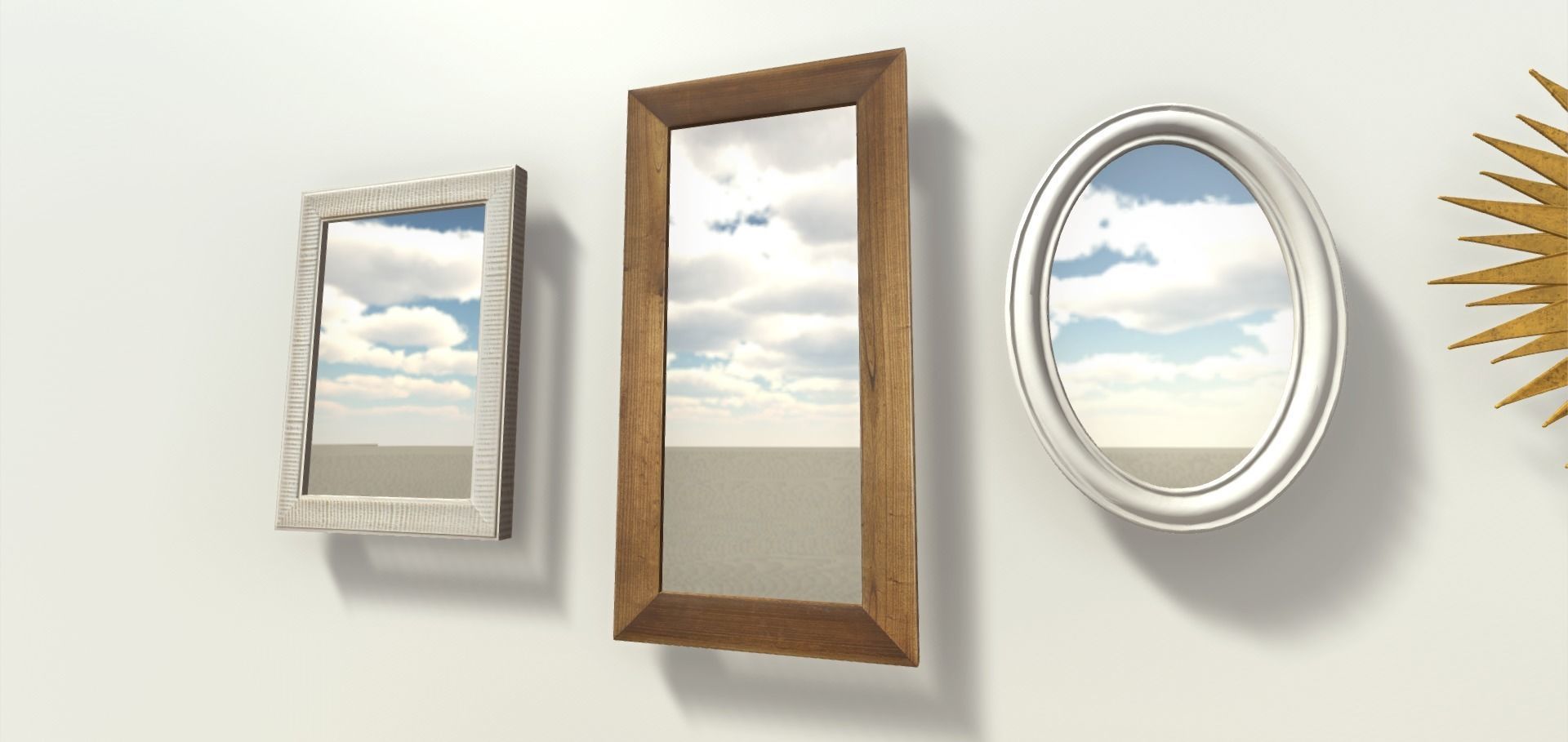 3D model Mirrors Collection for unity game VR / AR / low-poly | CGTrader