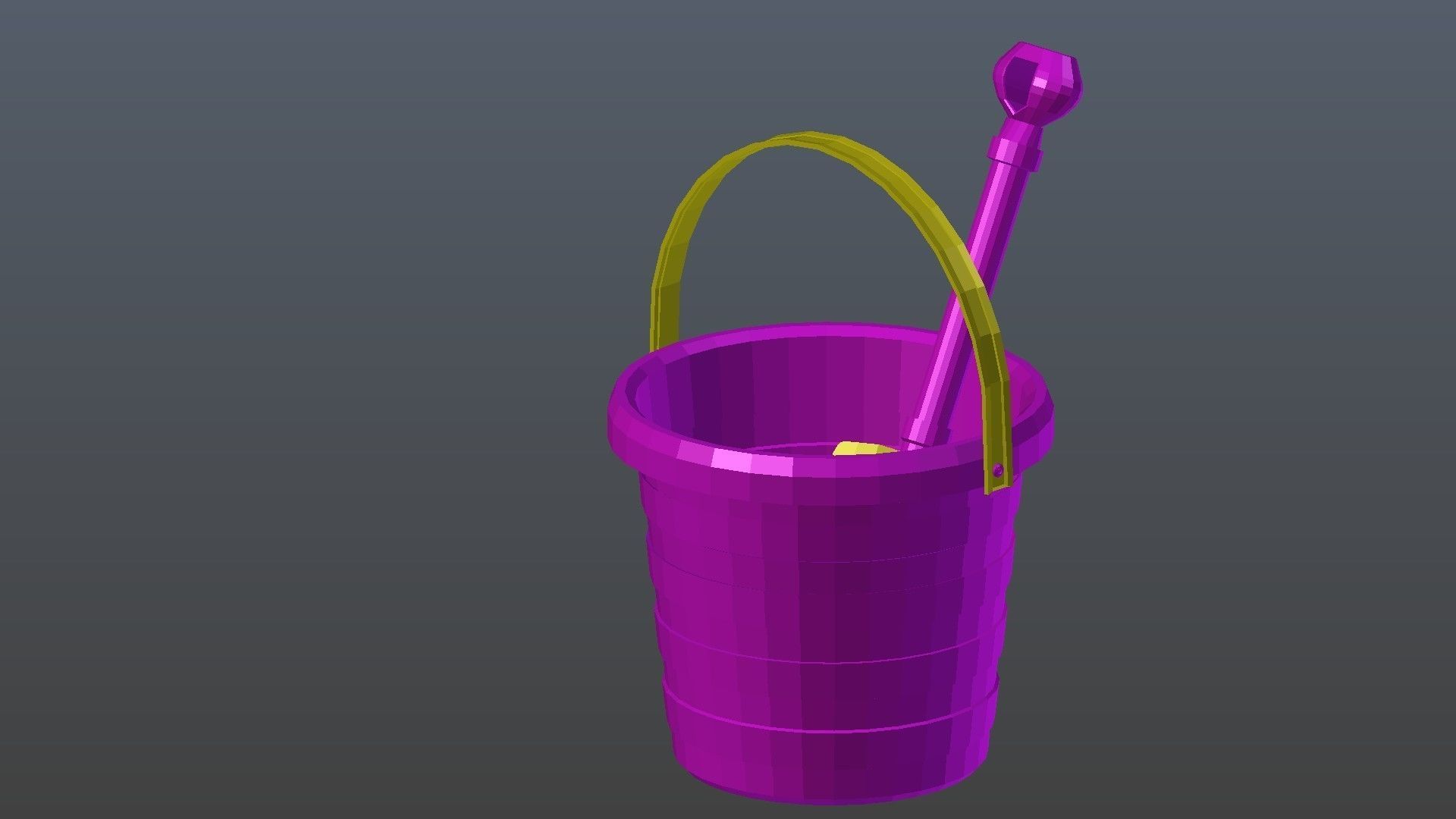 3D model Low poly Pail Shovel VR / AR / low-poly | CGTrader