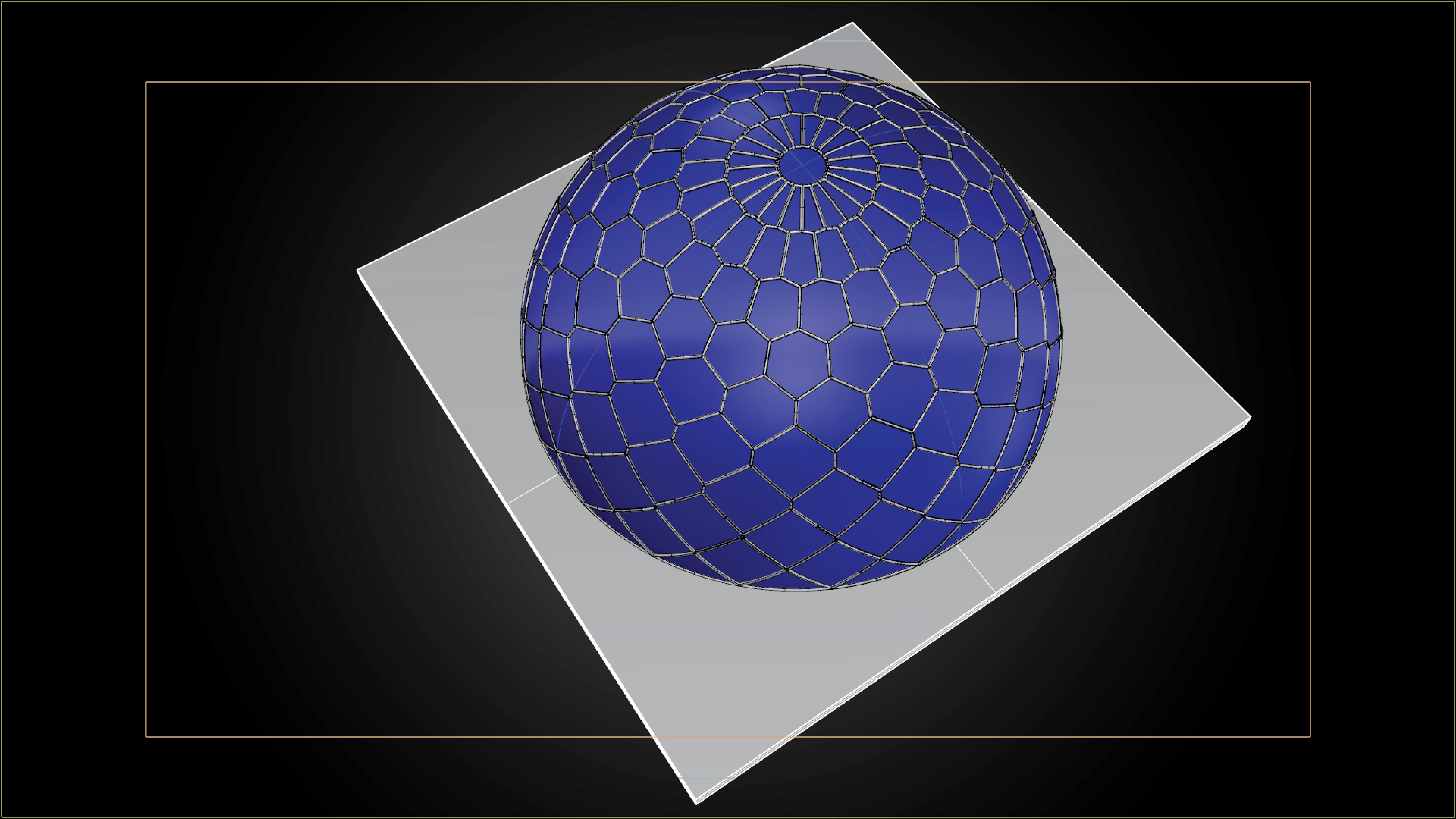 Dome hexagonal grid triangles to hexagon pattern structure 3D model | CGTrader