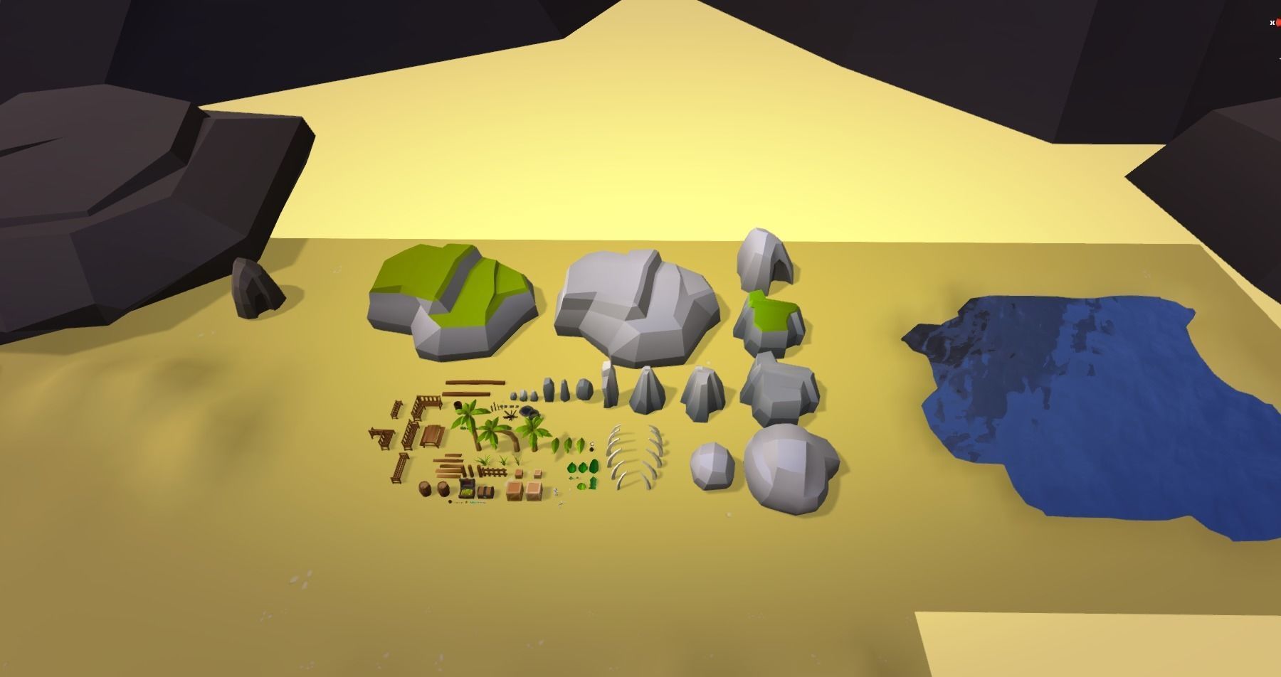 Low Poly Beach Pack free VR / AR / low-poly 3D model | CGTrader