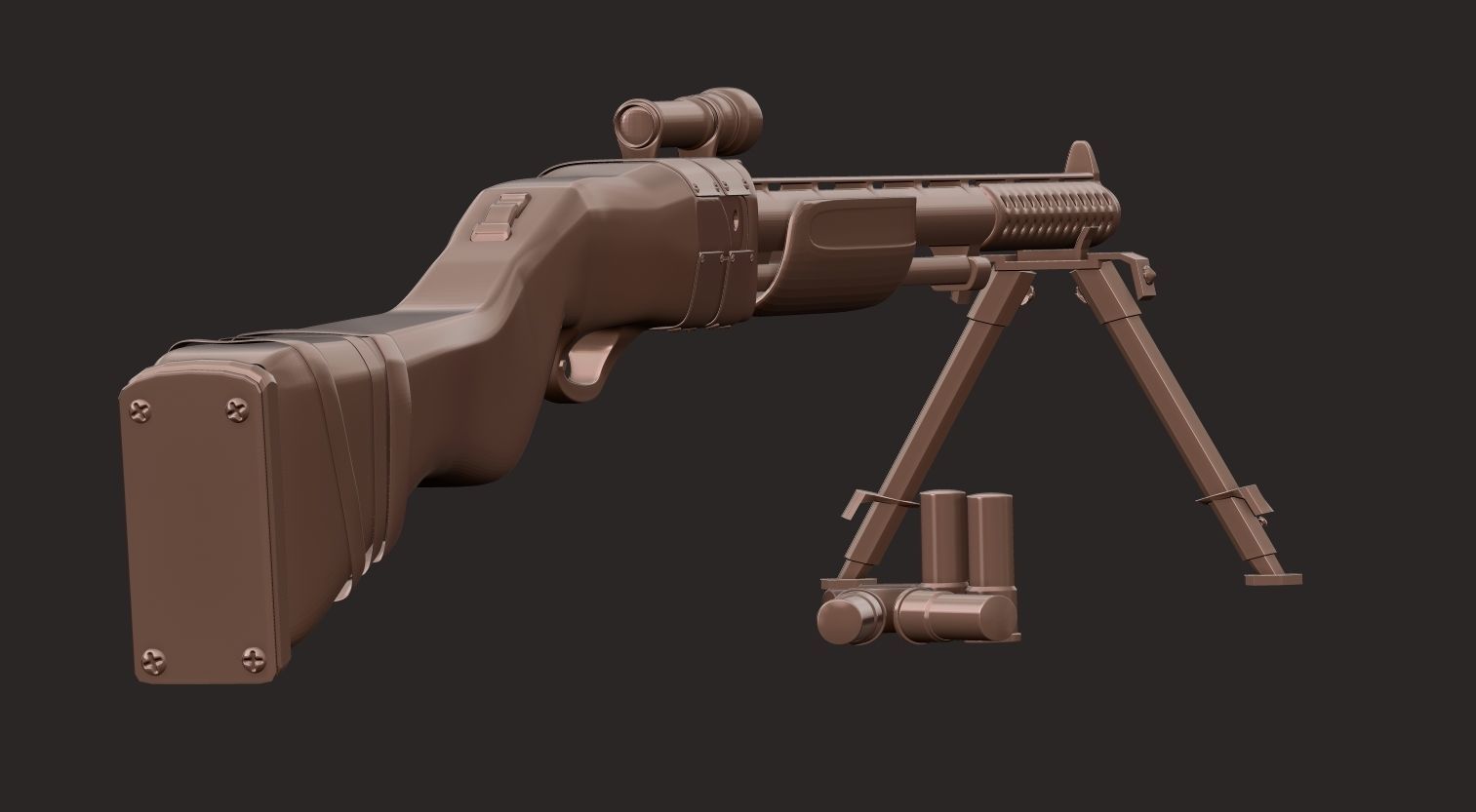 Shotgun Type with Shells 3D model | CGTrader
