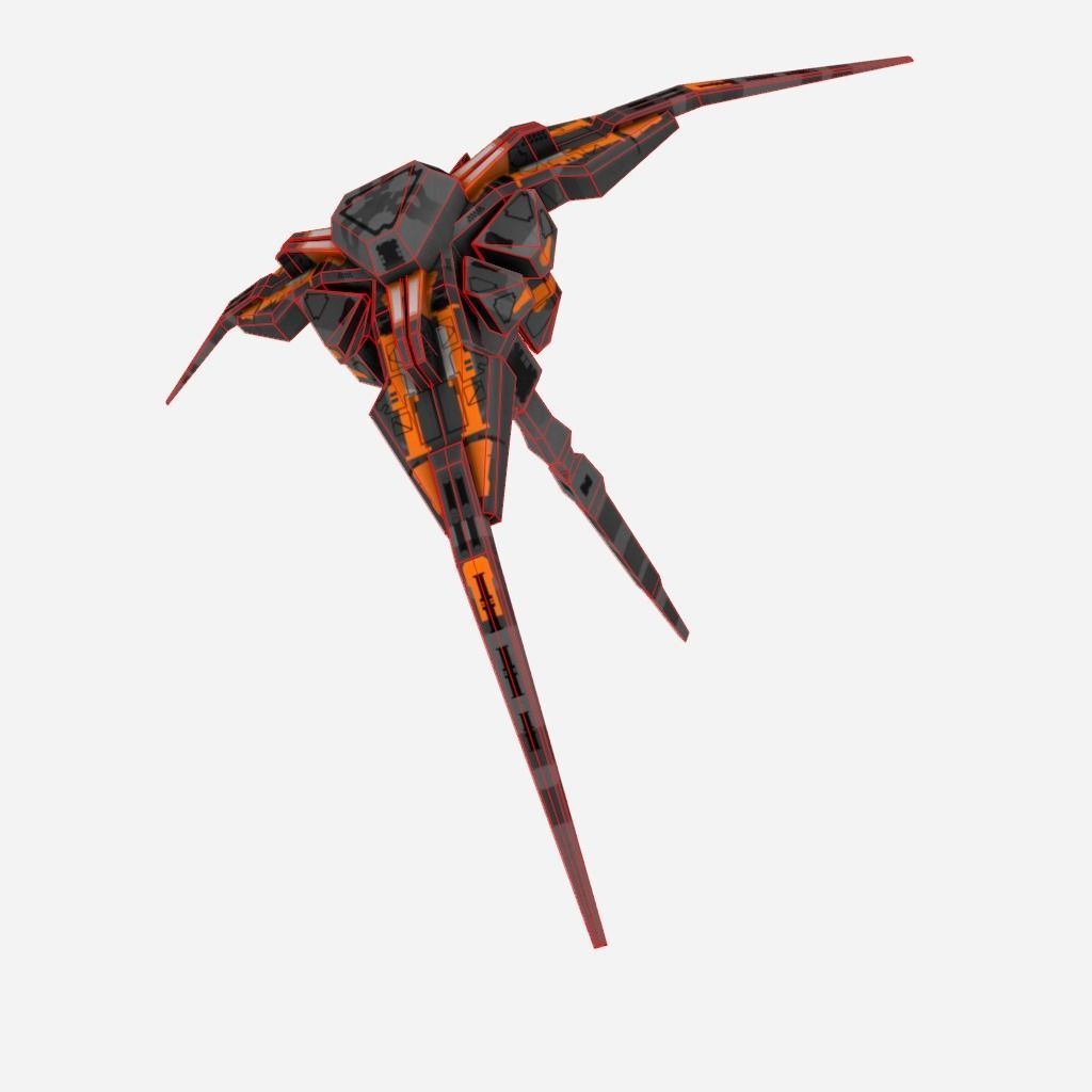 3D model Triangular Spaceship VR / AR / low-poly | CGTrader