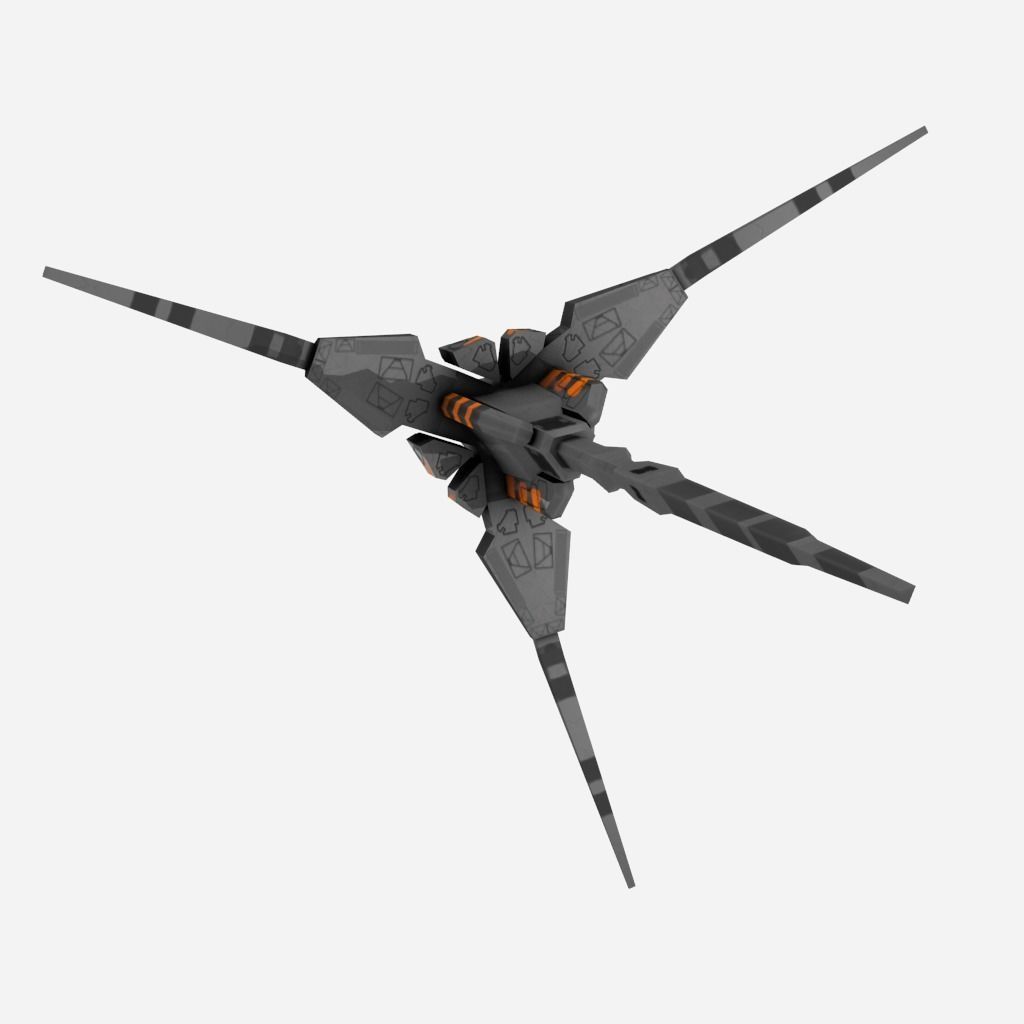 3D model Triangular Spaceship VR / AR / low-poly | CGTrader