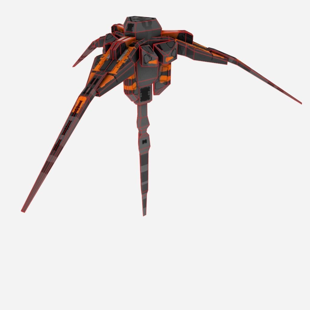 3D model Triangular Spaceship VR / AR / low-poly | CGTrader