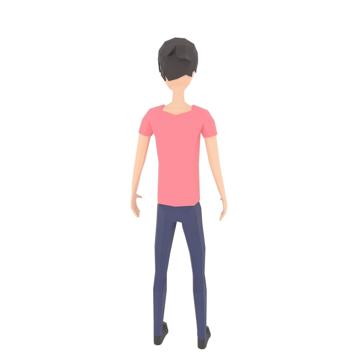 3D model Cartoon lowpoly man VR / AR / low-poly | CGTrader