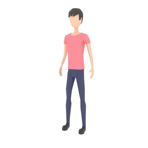 3D model Cartoon lowpoly man VR / AR / low-poly | CGTrader
