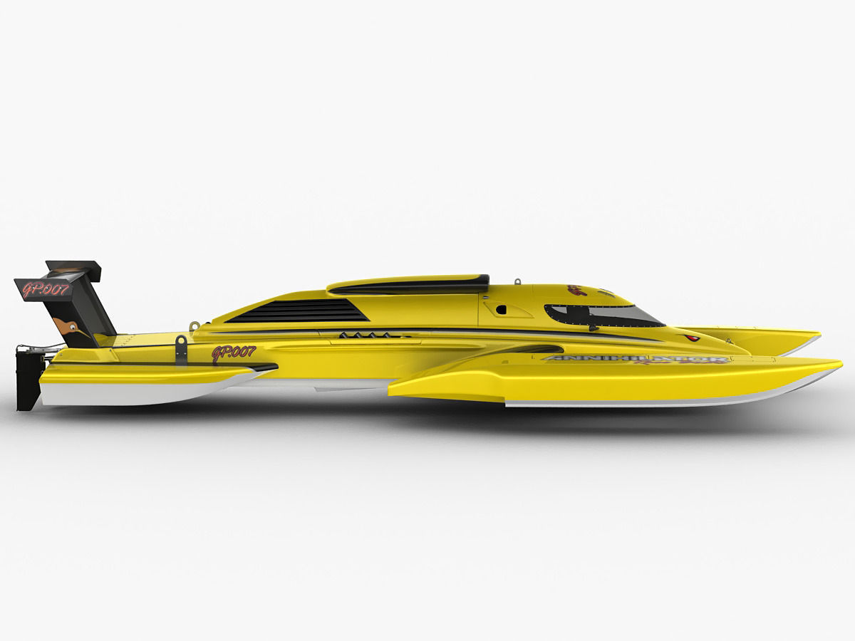 Hydroplane Boat Annihilator 3D Model .max .obj .3ds .fbx .c4d .lwo .lw ...