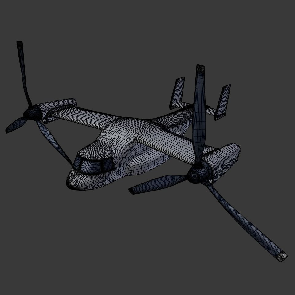 3D model Cartoon Osprey Vtol VR / AR / low-poly | CGTrader
