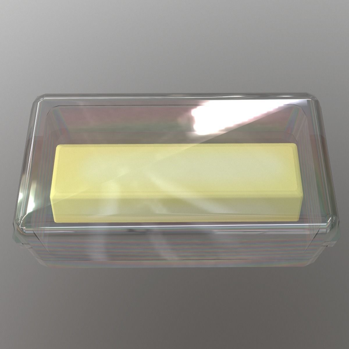 3D model Butter glass box with light in it VR / AR / low-poly | CGTrader