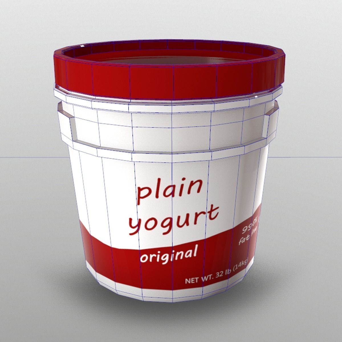3D model Yogurt plain in bucket VR / AR / low-poly | CGTrader