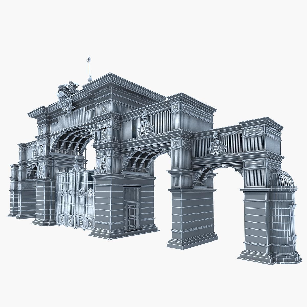 Iron Art Classical Gate 3D model | CGTrader