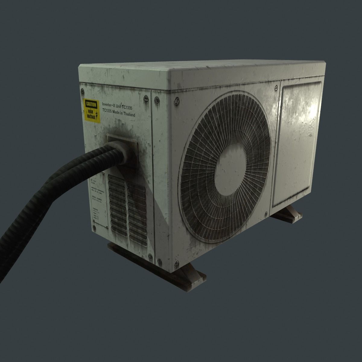 3D model Air Conditioner Unit Low Poly VR / AR / low-poly | CGTrader