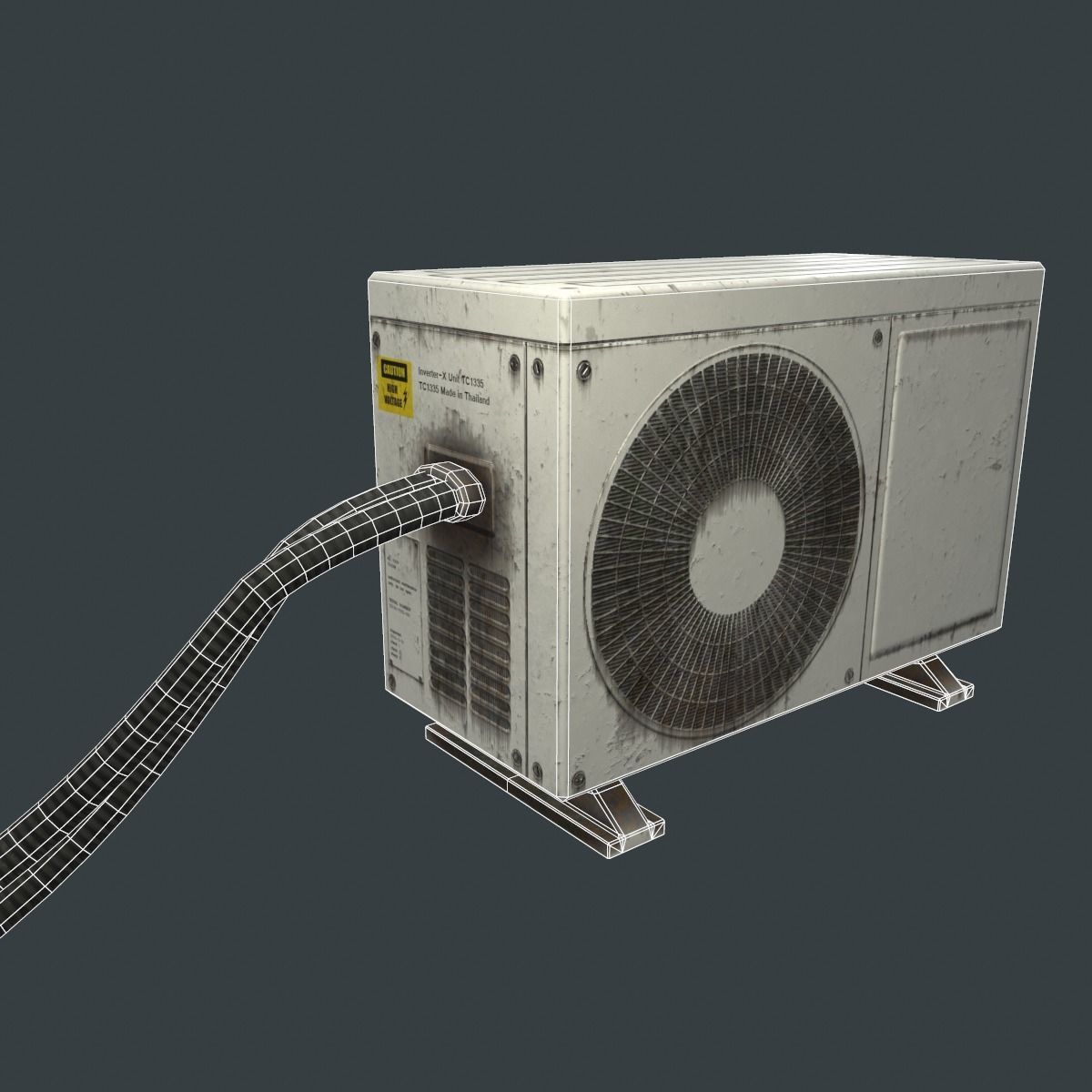 3D model Air Conditioner Unit Low Poly VR / AR / low-poly | CGTrader