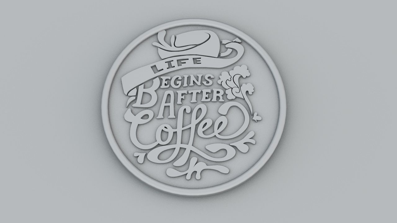 MUG COASTER 3D model 3D printable | CGTrader