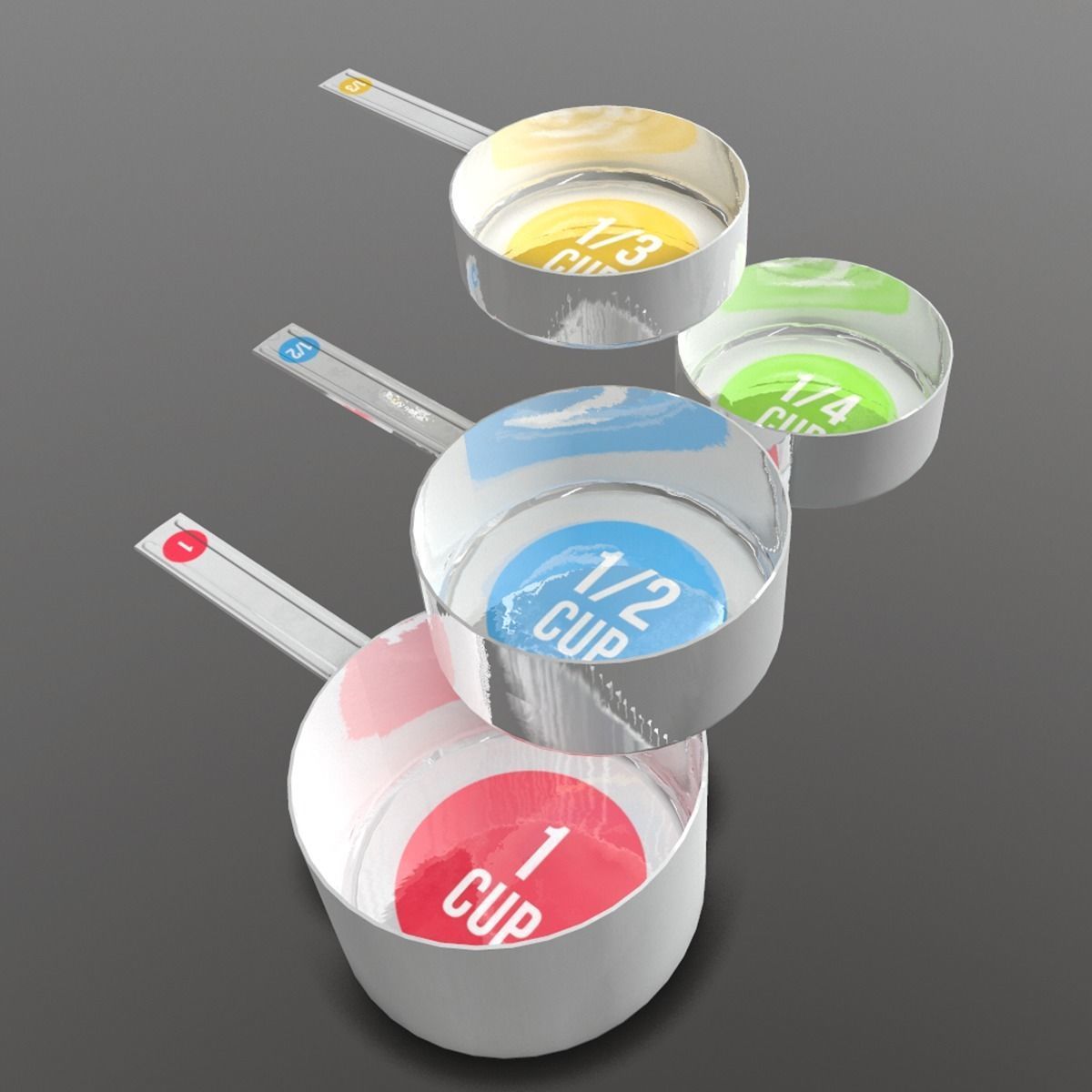 3D model Measuring Cups VR / AR / low-poly | CGTrader