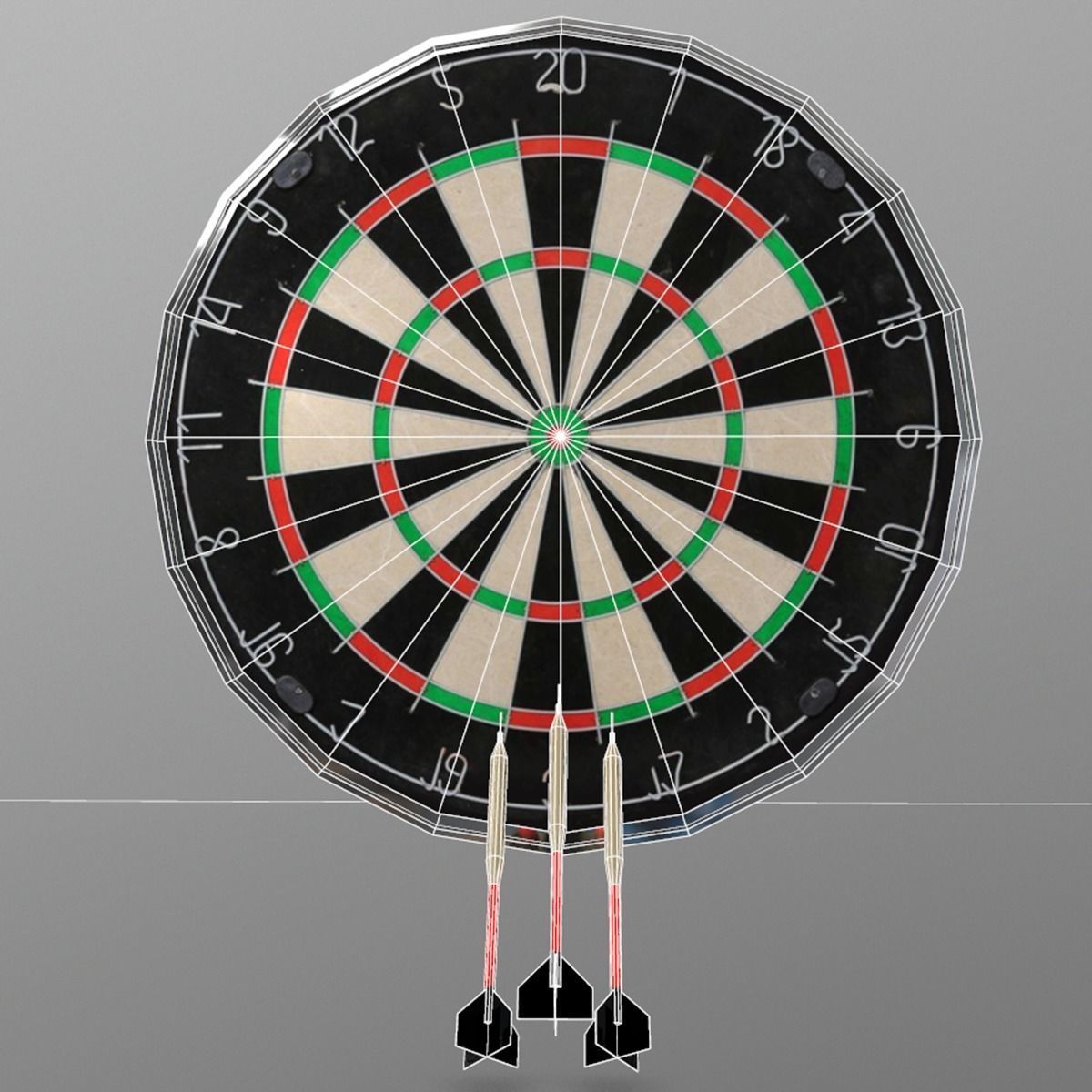 3D model Dart Set board with in it VR / AR / low-poly | CGTrader