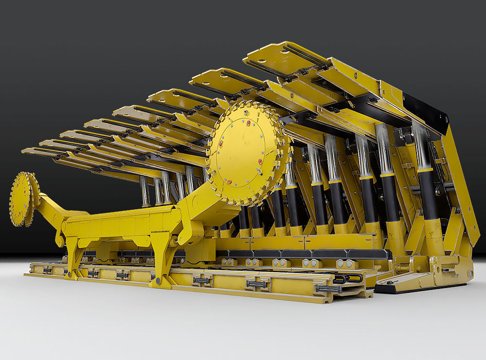 Longwall mining coal Shearer Loader 3D model | CGTrader