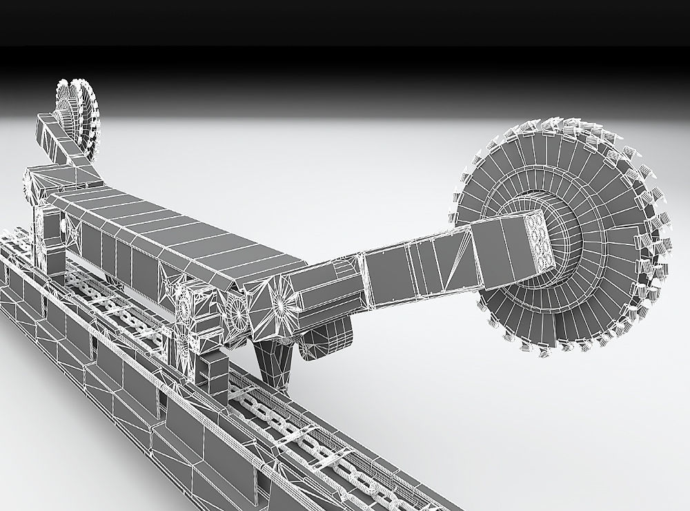 Longwall mining coal Shearer Loader 3D model | CGTrader