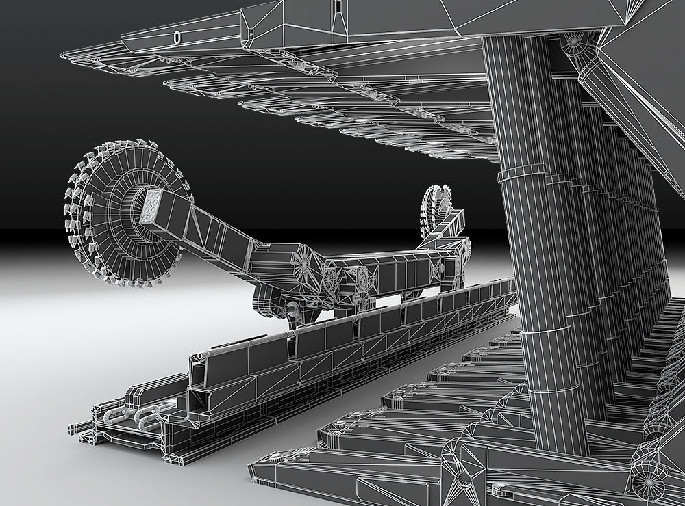 Longwall mining coal Shearer Loader 3D model | CGTrader