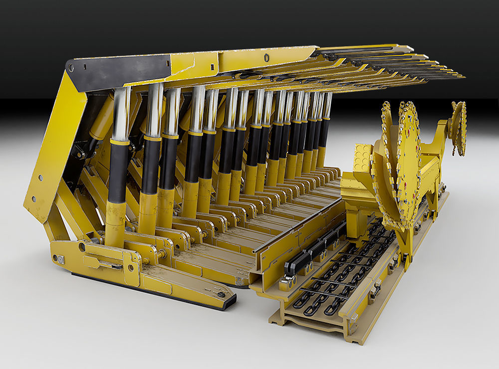 Longwall mining coal Shearer Loader 3D model | CGTrader