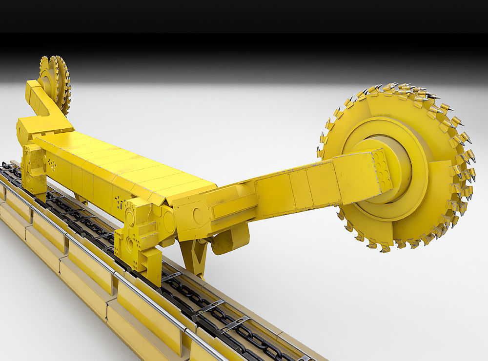Longwall mining coal Shearer Loader 3D model | CGTrader