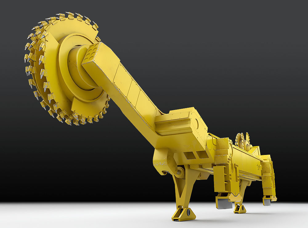 Longwall mining coal Shearer Loader 3D model | CGTrader