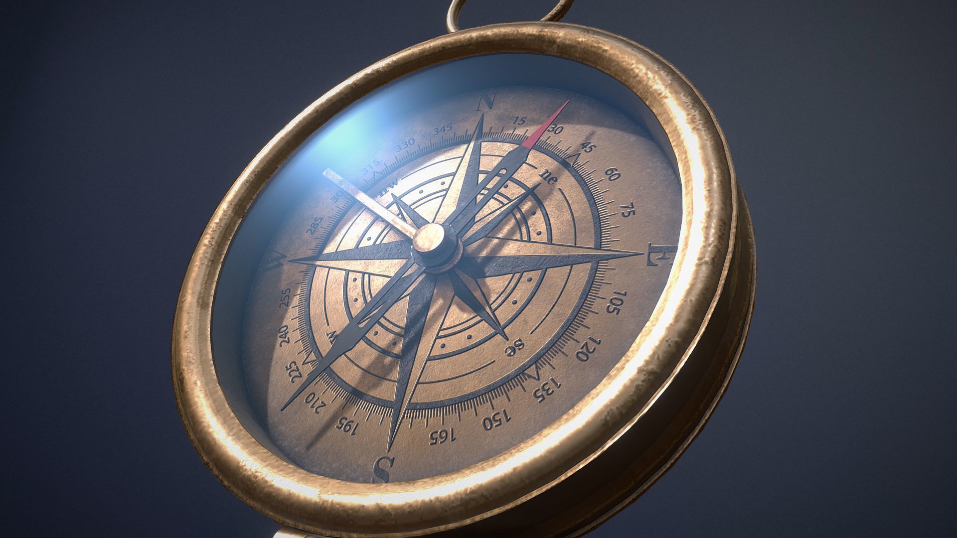 Old Compass game-ready asset free VR / AR / low-poly 3D model | CGTrader