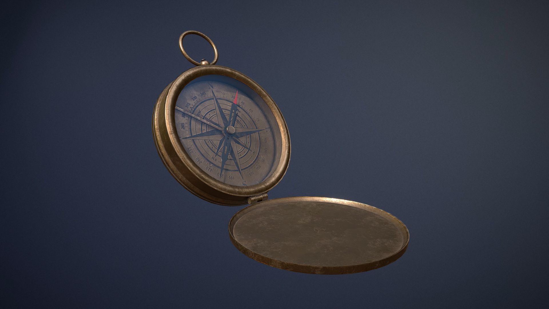 Old Compass game-ready asset free VR / AR / low-poly 3D model | CGTrader