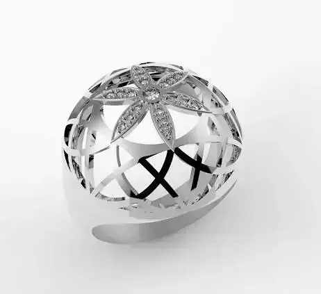 Sphere ring 3D model 3D printable | CGTrader