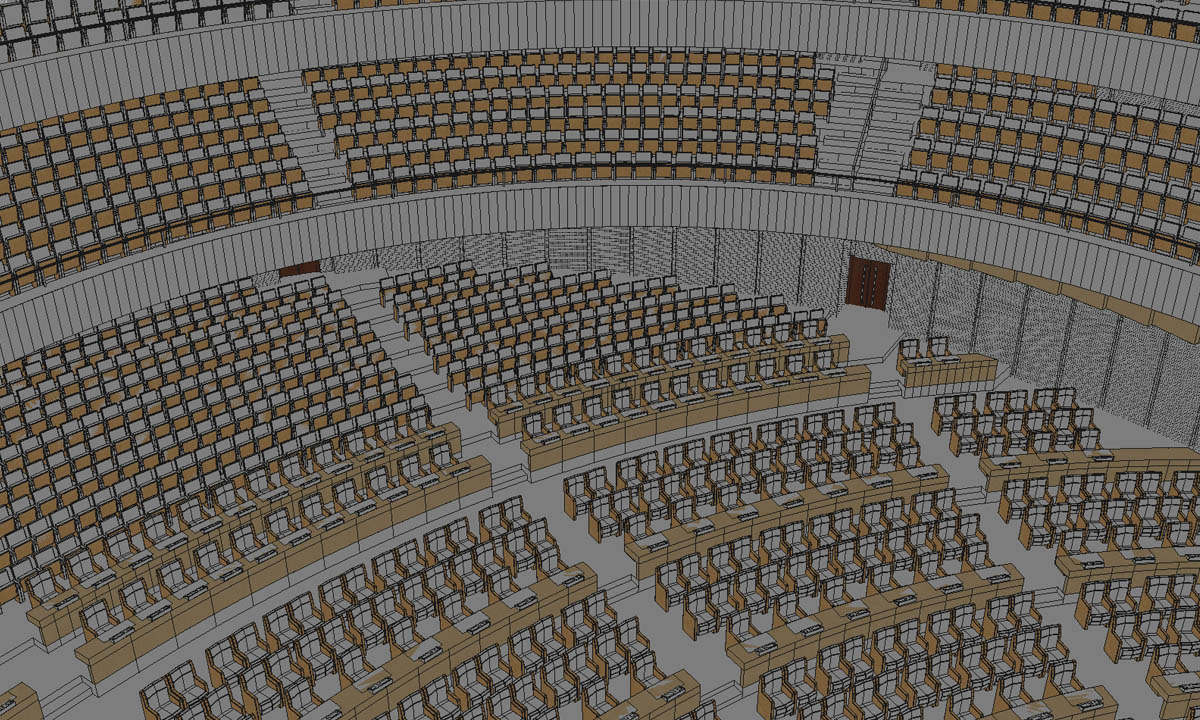 Building interior of parliament 3D model | CGTrader