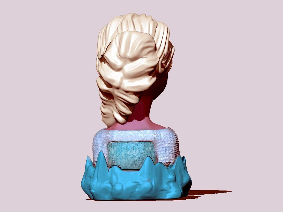Frozen Elsa Bust 3D Model 3D printable .stl .wrl .wrz - CGTrader.com
