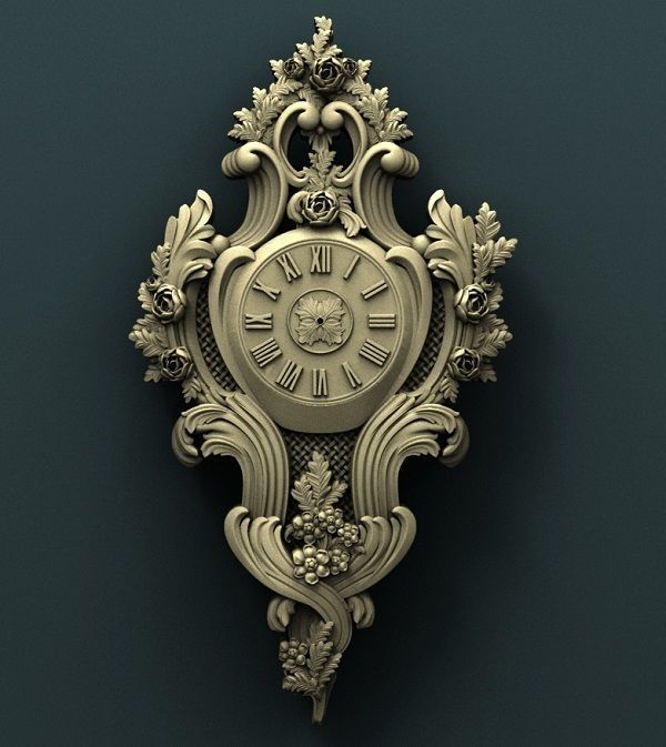 Wall clock 3d stl model for cnc 3D model 3D printable | CGTrader