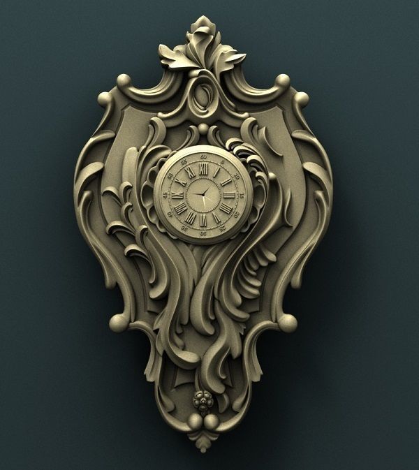Wall clock 3d stl model for cnc 3D model 3D printable | CGTrader
