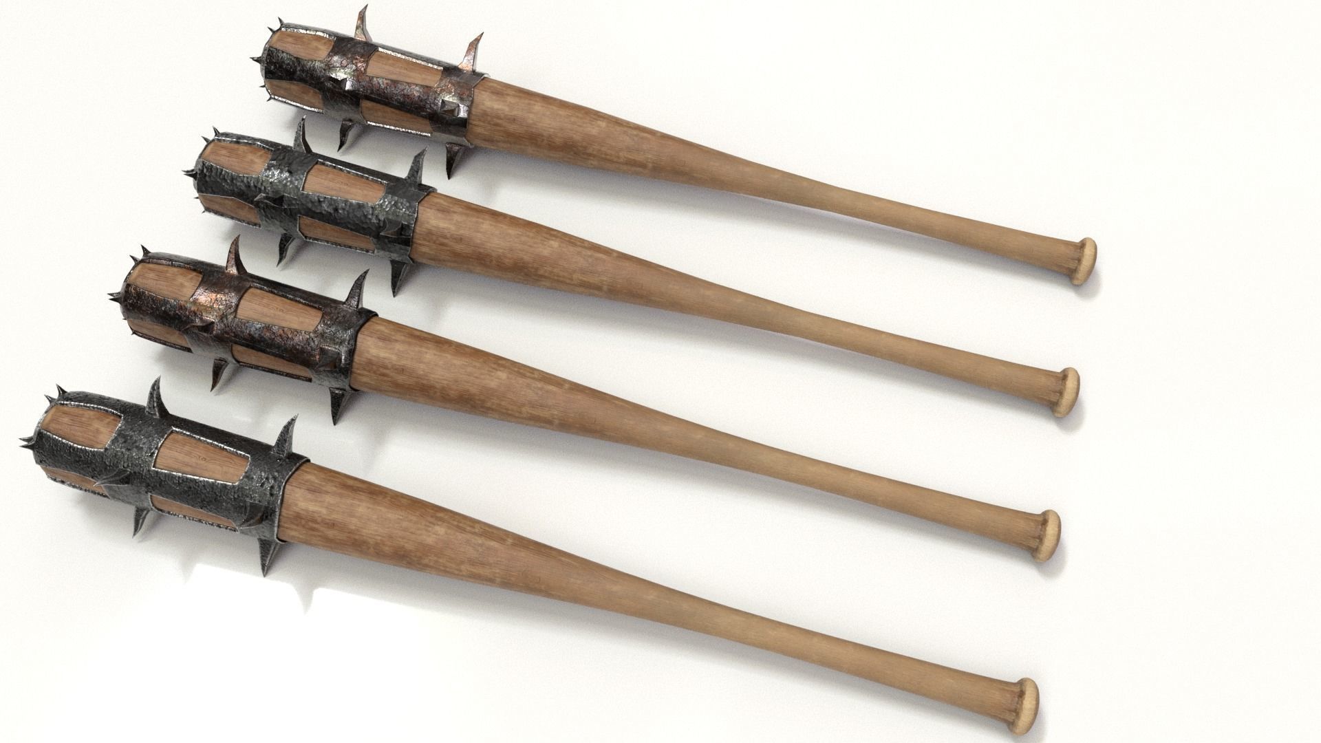 3D model Spiked Bat Set VR / AR / low-poly | CGTrader