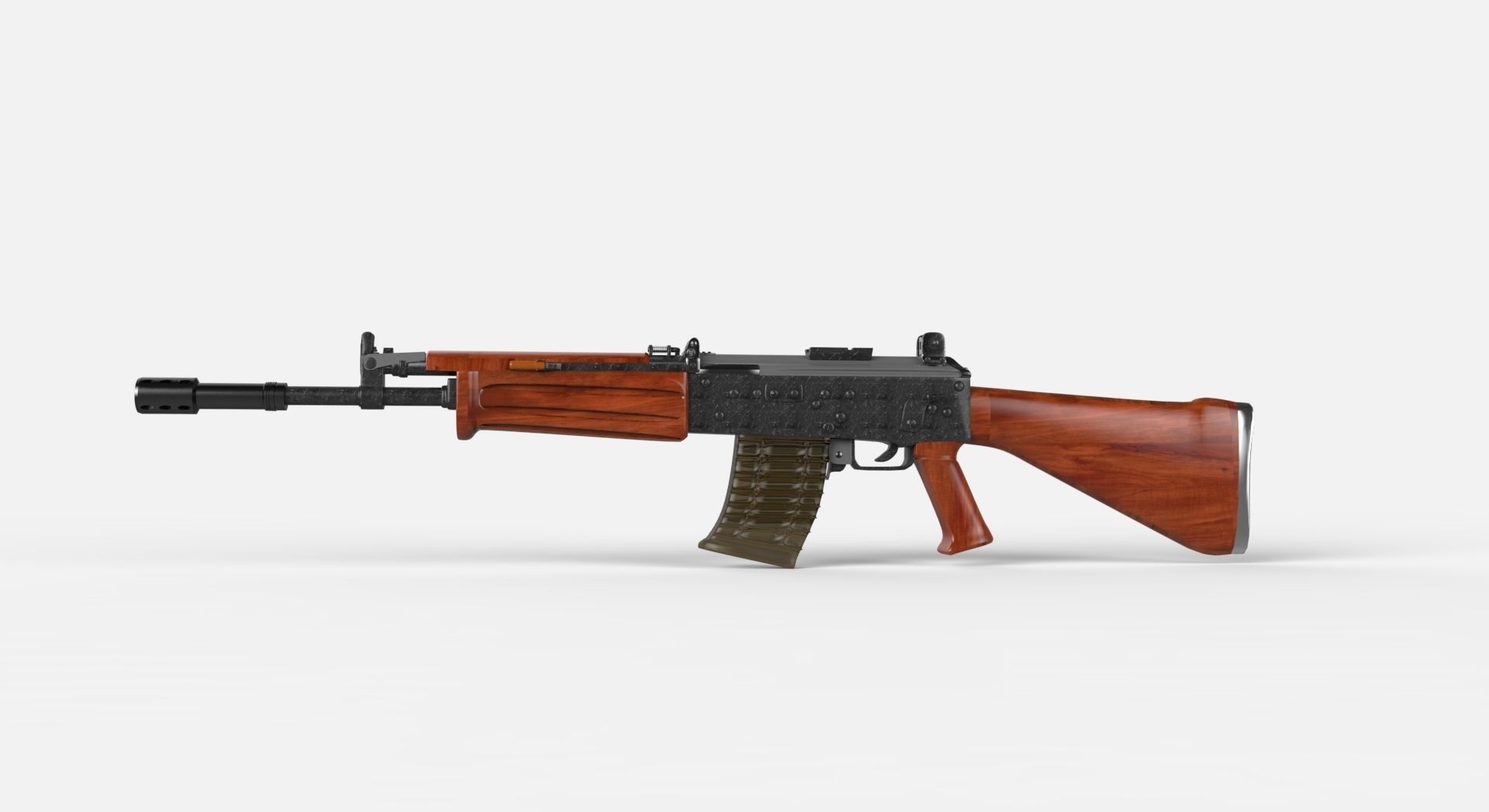 INSAS 1B1 Assault Rifle 3D Model .obj .3dm .mtl - CGTrader.com