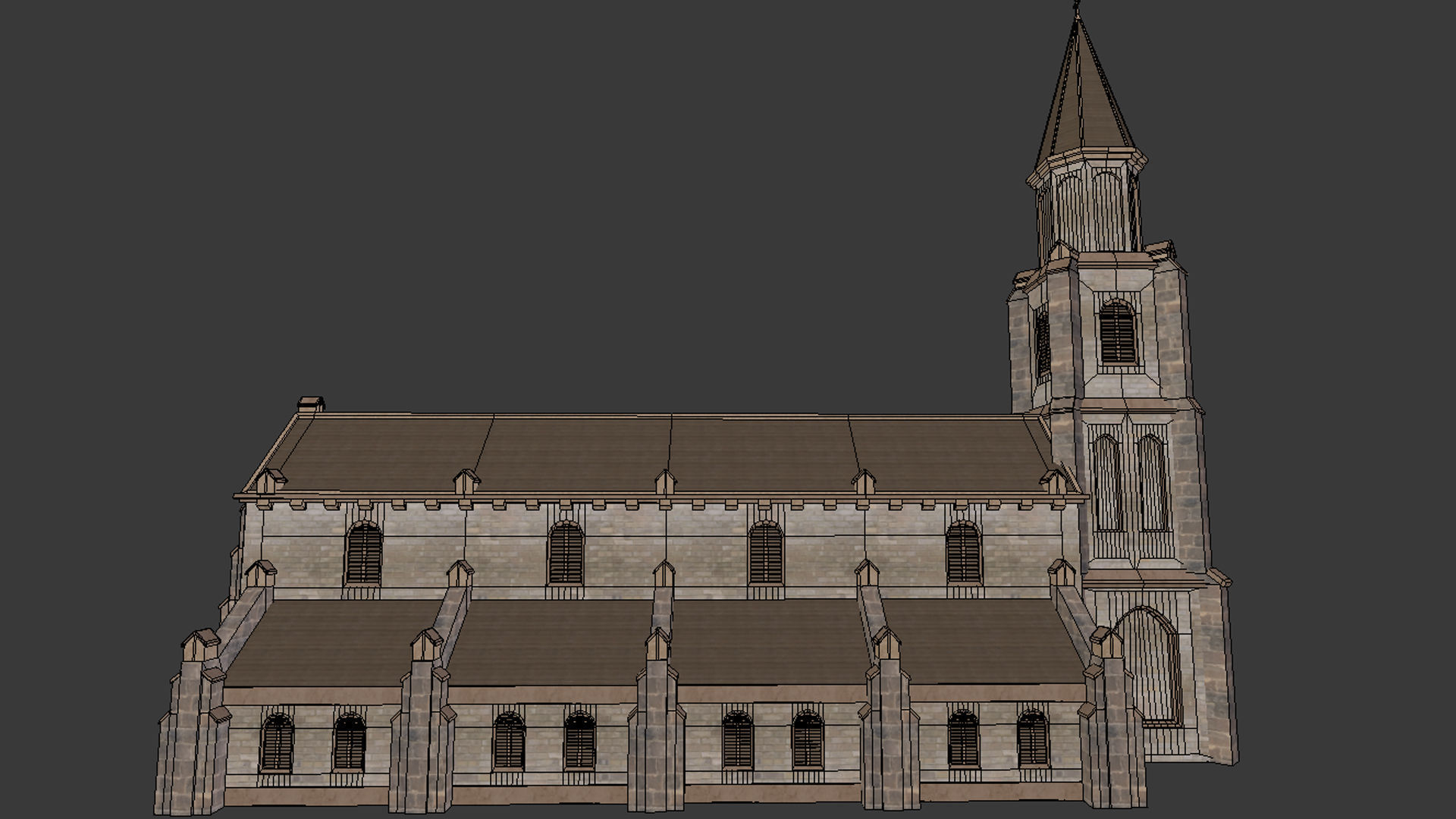 3D model European Church - Low Poly VR / AR / low-poly | CGTrader