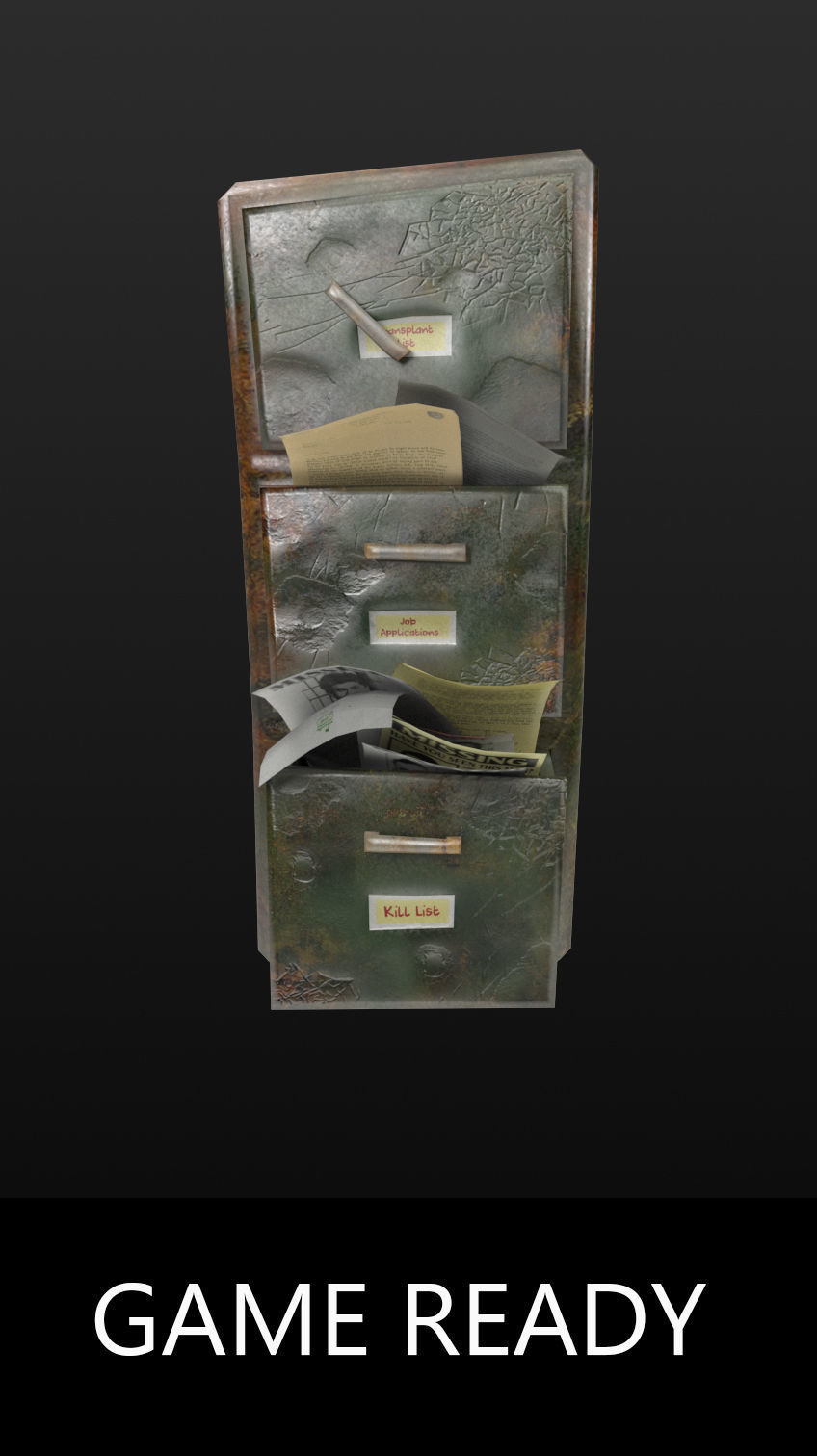3D model File Cabinet Game Ready VR / AR / low-poly | CGTrader