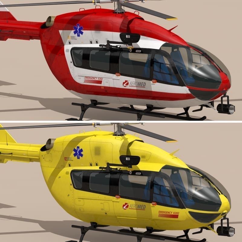EC145 air ambulance 3D model | CGTrader