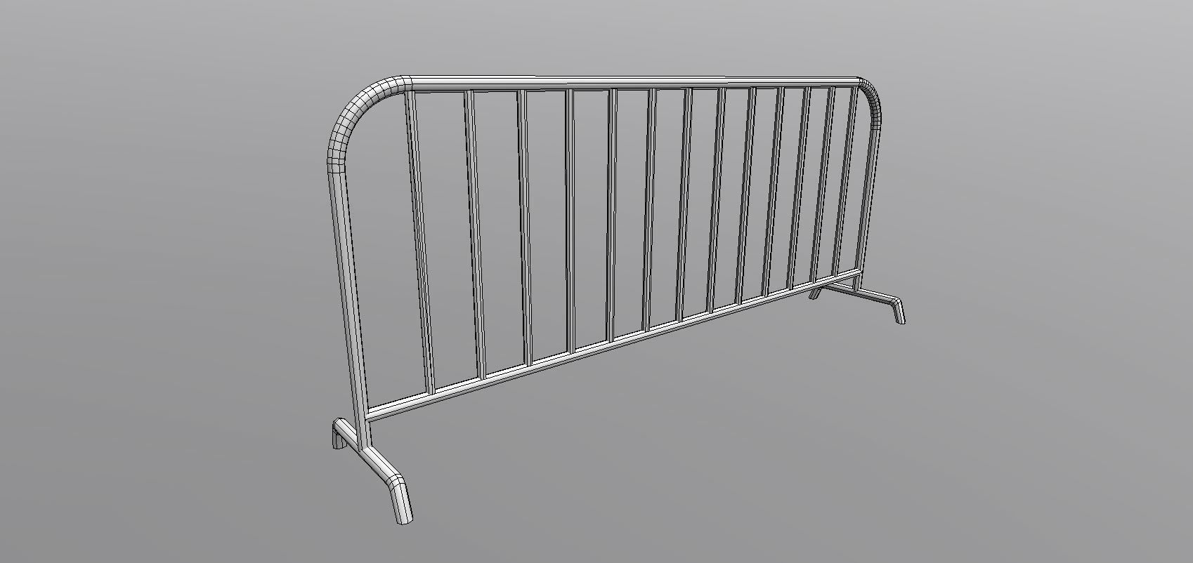 3D model BARRIER LOW POLY metal barricade VR / AR / low-poly | CGTrader
