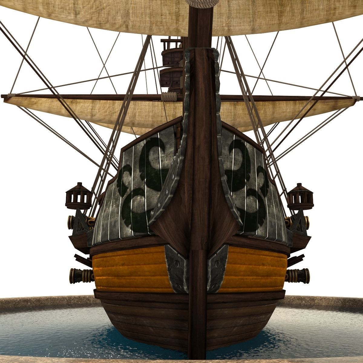 3D model Pirate Ship VR / AR / low-poly | CGTrader