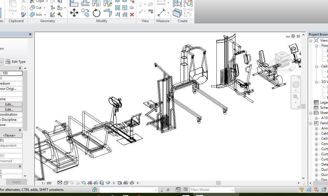 34 Gym models Revit Family 2015 3D model | CGTrader