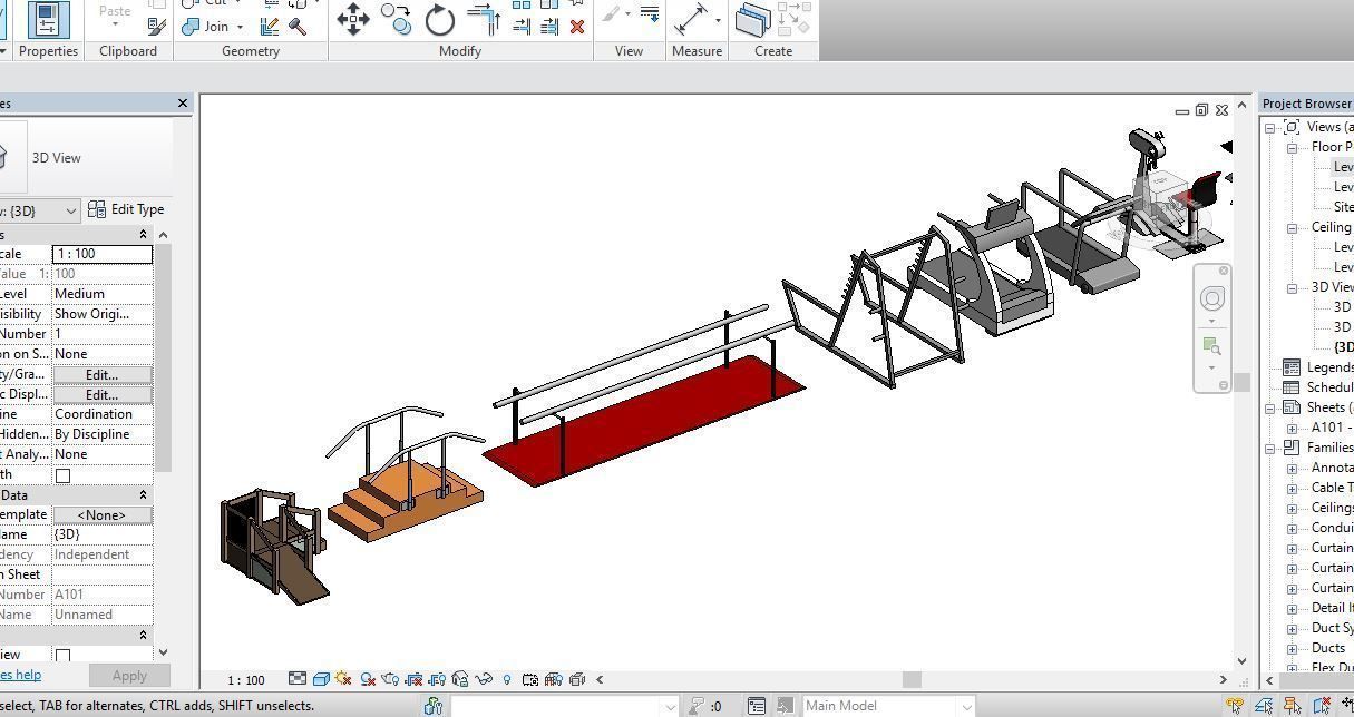 34 Gym models Revit Family 2015 3D model | CGTrader