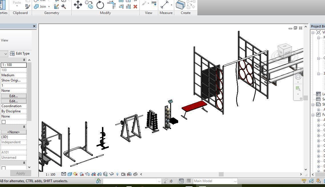 34 Gym models Revit Family 2015 3D model | CGTrader