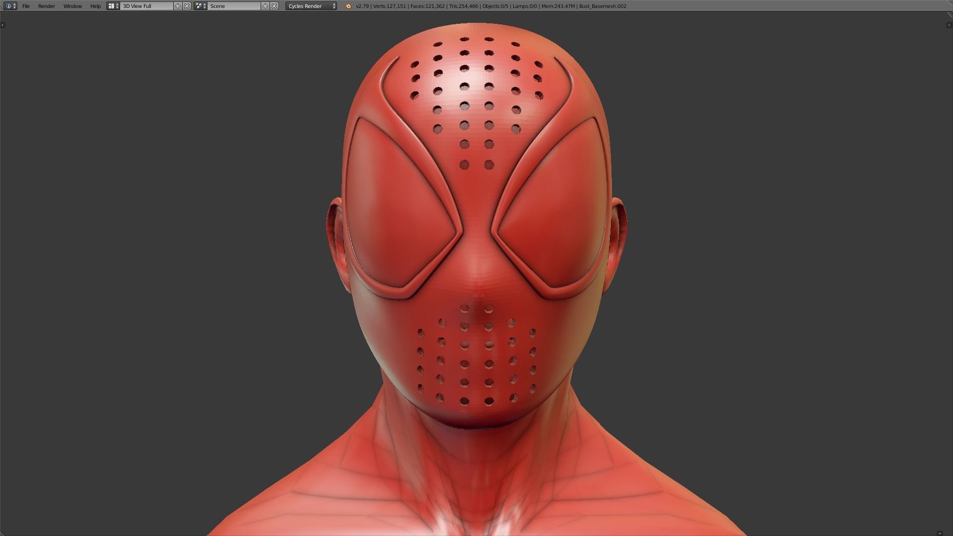 Spider-Man Faceshell 3D model 3D printable | CGTrader