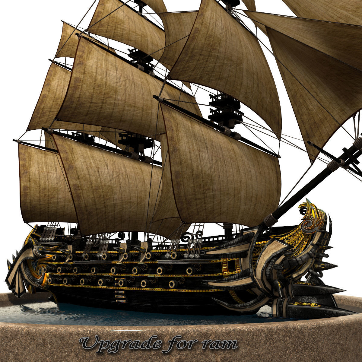 3D model Pirate Ship VR / AR / low-poly | CGTrader