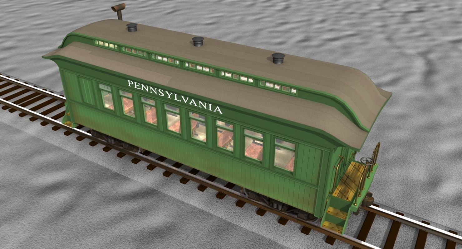 PRR Passenger Car 3D model | CGTrader