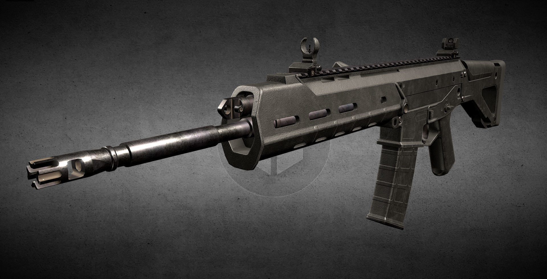 3D model Bushmaster ACR Assault Rifle VR / AR / low-poly | CGTrader