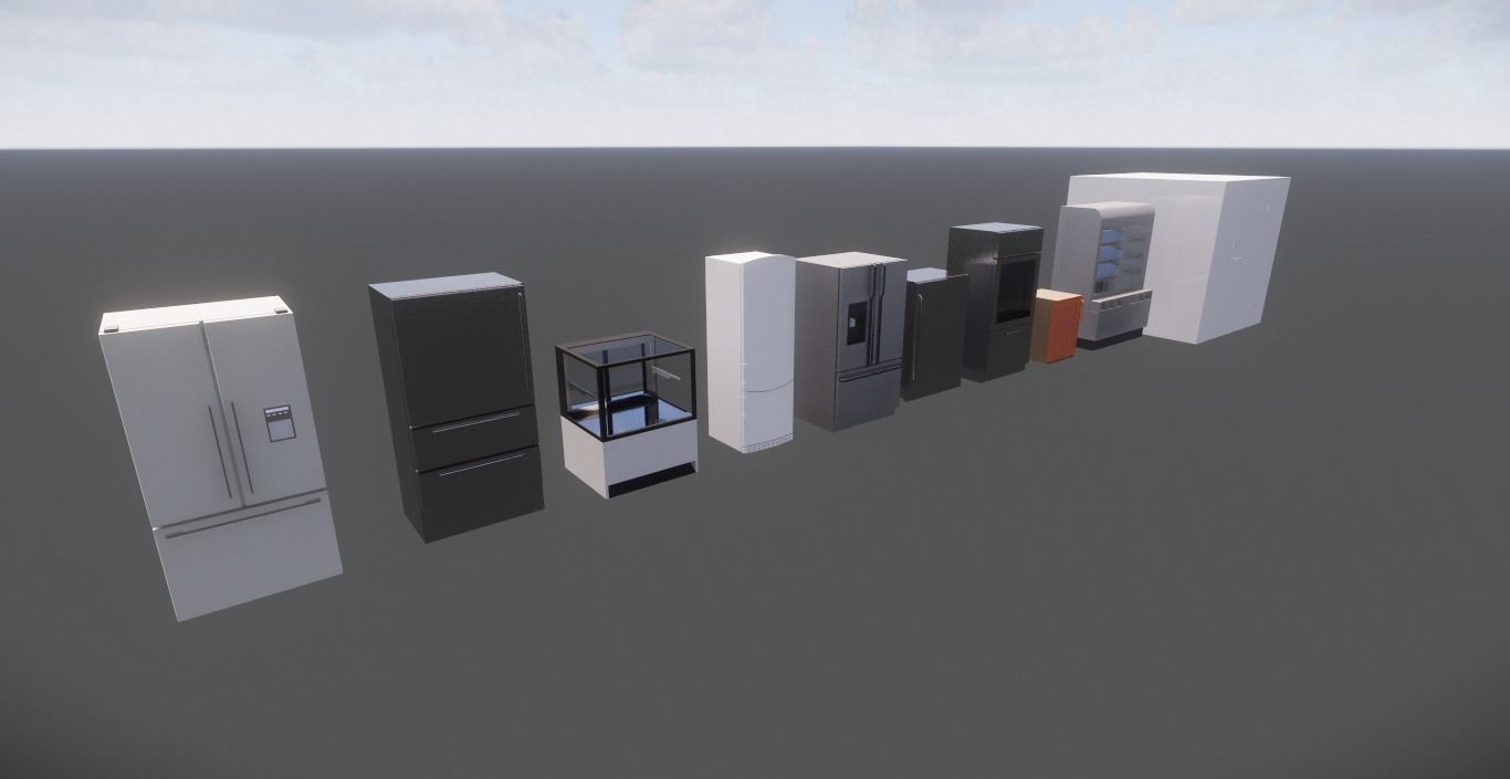 28 Models Refrigerators Revit Family 2015 3D model | CGTrader