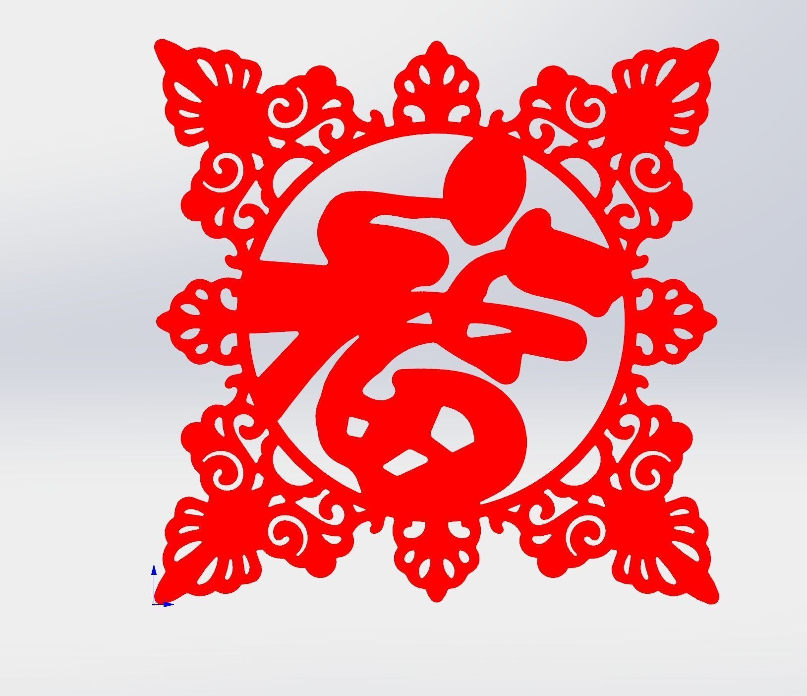 Chinese paper-cut fu zi Texture | CGTrader